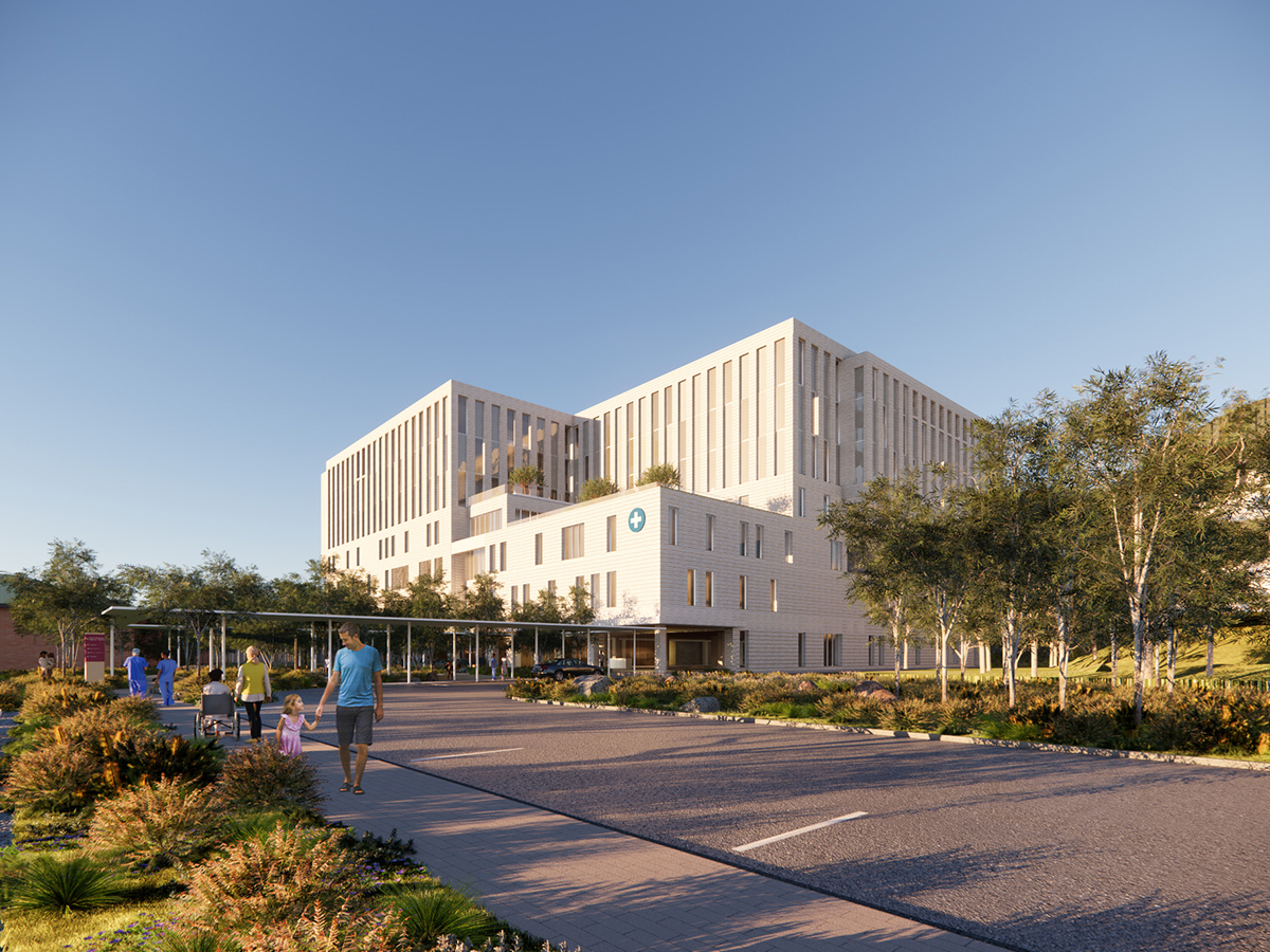 First designs for the Albury Wodonga regional hospital by Hassell ...