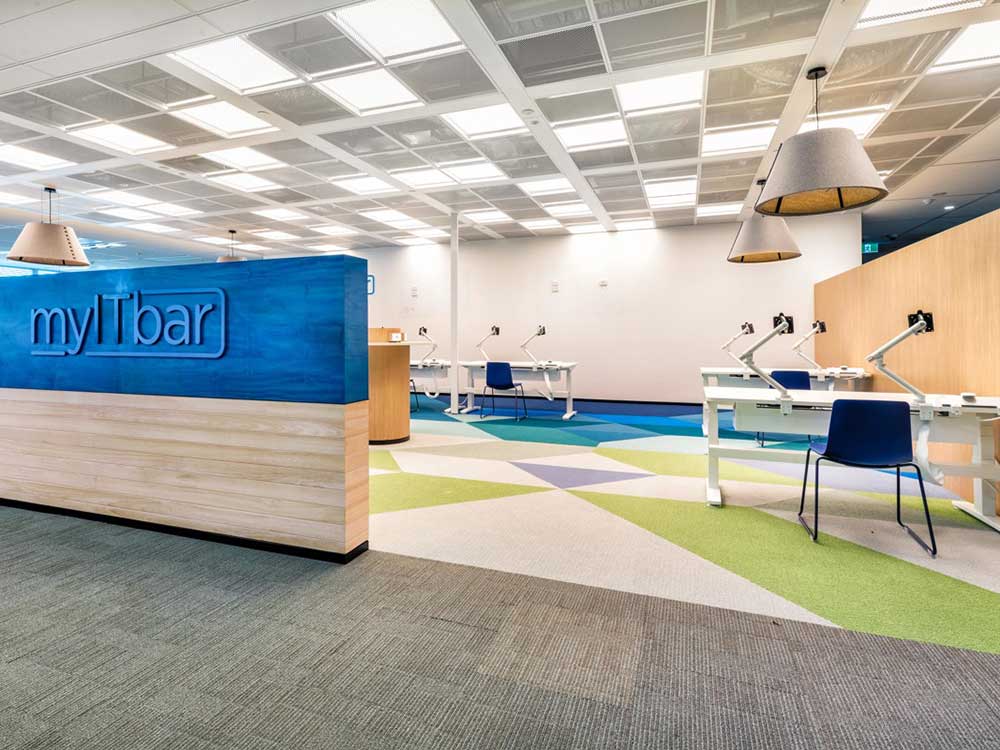 Assorted panels in bespoke sizes lend atmosphere to NBN Sydney HQ ...