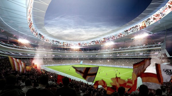 Colosseum inspires new AS Roma home stadium design by Woods Bagot ...