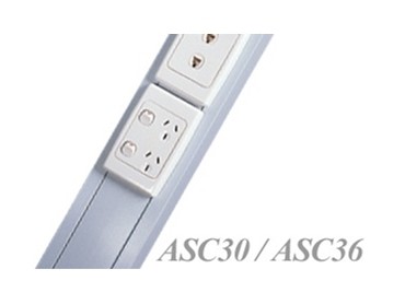 2 channel extruded aluminium service columns from Skirtec Group ...