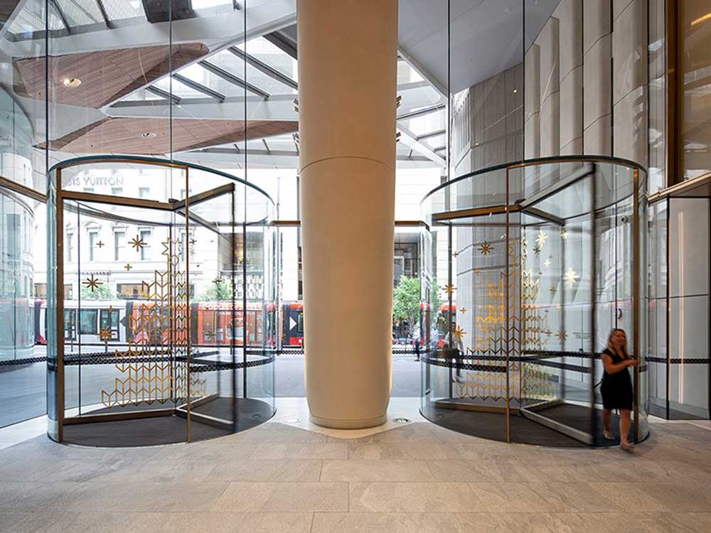 Revolving doors at Sydney tower push the limits of frameless glass ...