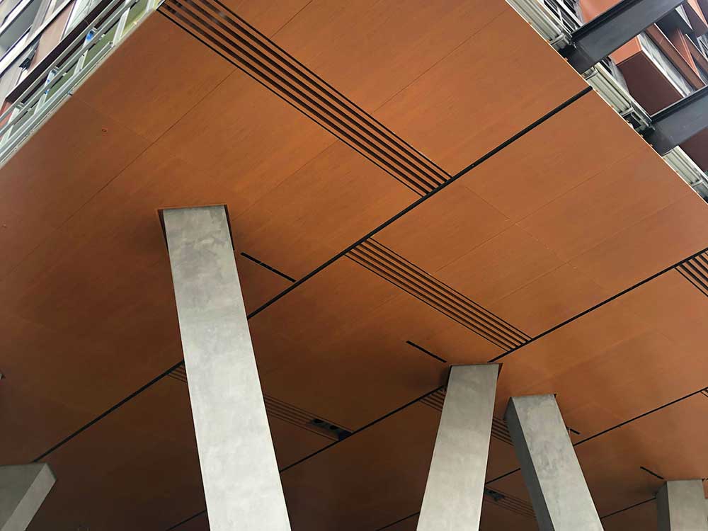 Custom Alumate soffit meets design intent at St Leonards retail ...