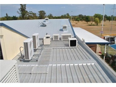 Air-conditioning platforms used in alterations at Blackwater Country ...