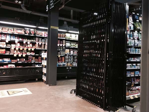 ATDC’s portable expanding barricades securing liquor aisles at ...