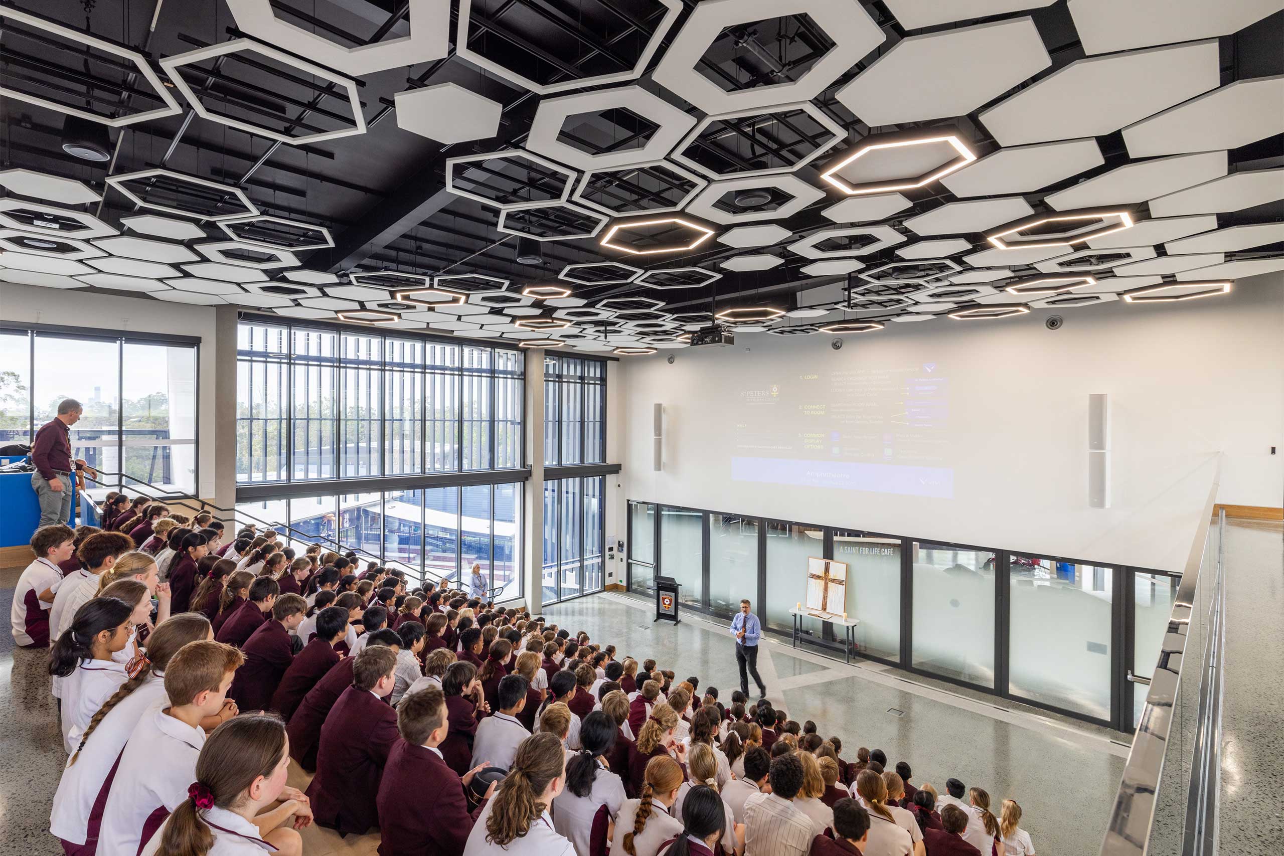 Horizon™: Suspended Geometric Acoustic Panels by Autex | Architecture ...