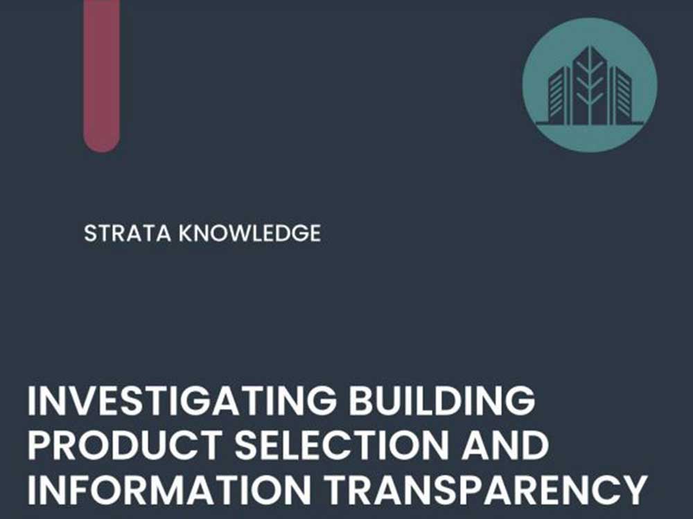 New building research on product selection and information transparency ...