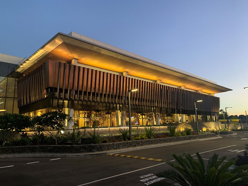 Stunning architectural copper screen fabricated for Canterbury Leagues ...