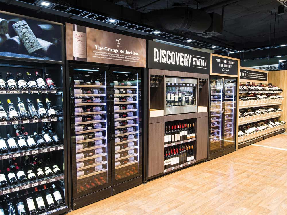 Climate-controlled wine cellars showcase wine collections at Dan Murphy ...