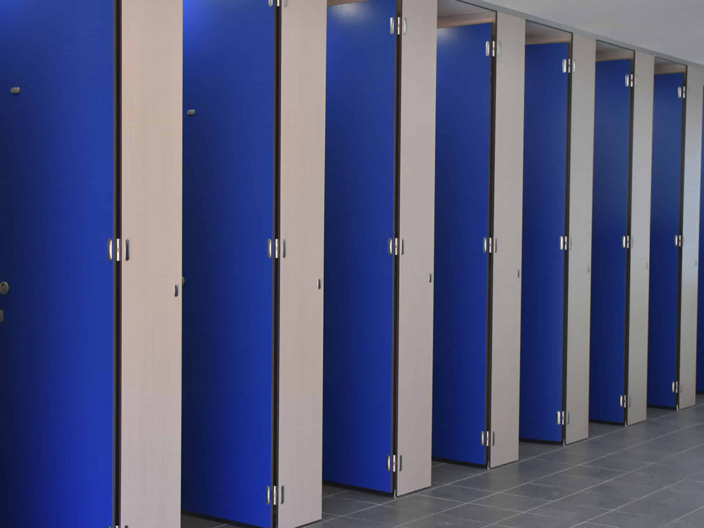 Full height Ultra cubicle system ensuring privacy in gender-neutral ...