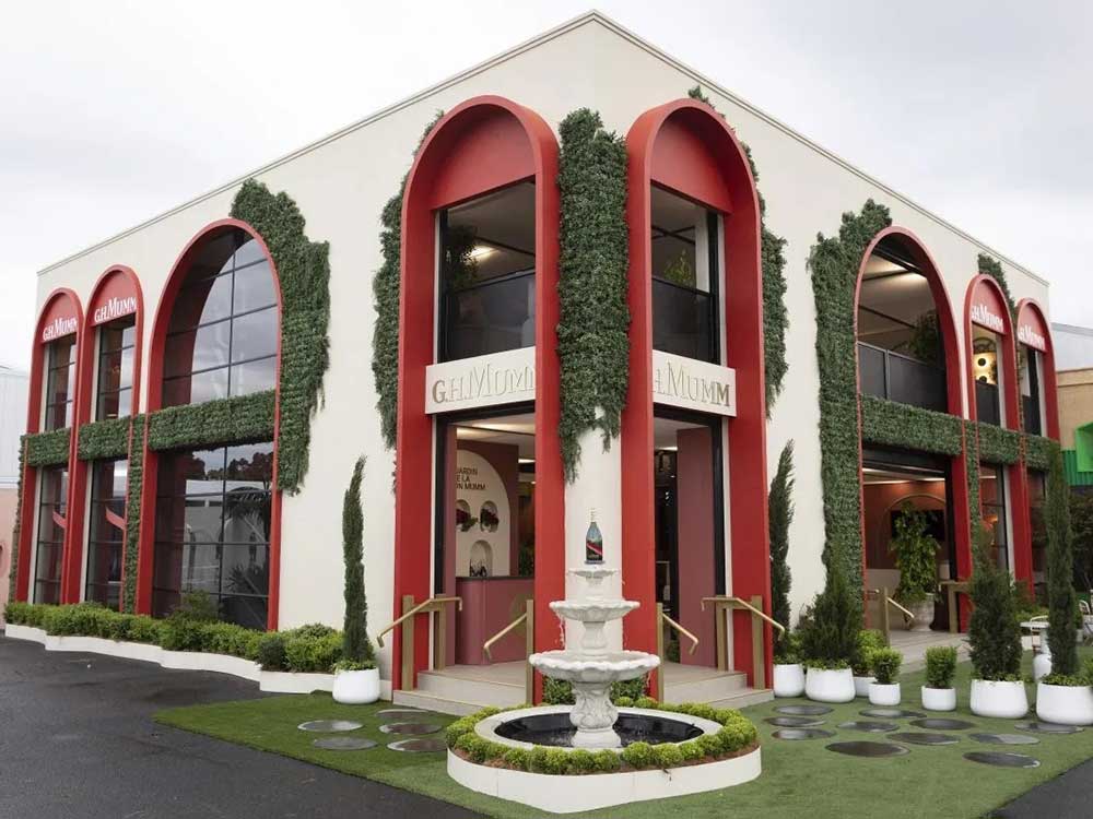 Artificial greenery adds the finishing touch to G.H. Mumm’s two-storey ...