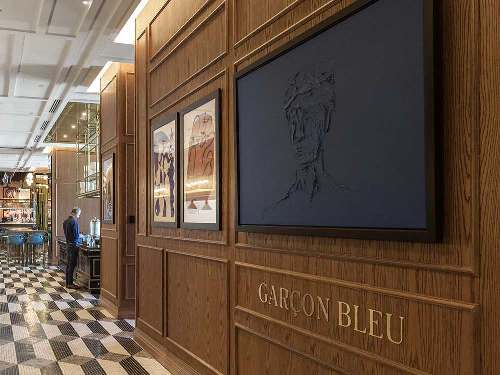 WoodWall delivers with Parisian elegance for Garcon Bleu restaurant ...