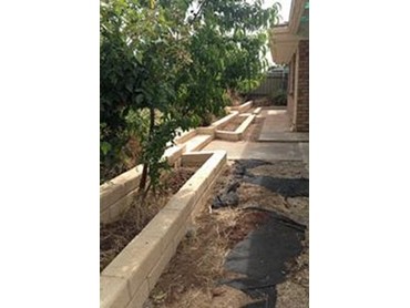 Half Large retaining blocks from Timbercrete used to tidy up McLaren ...