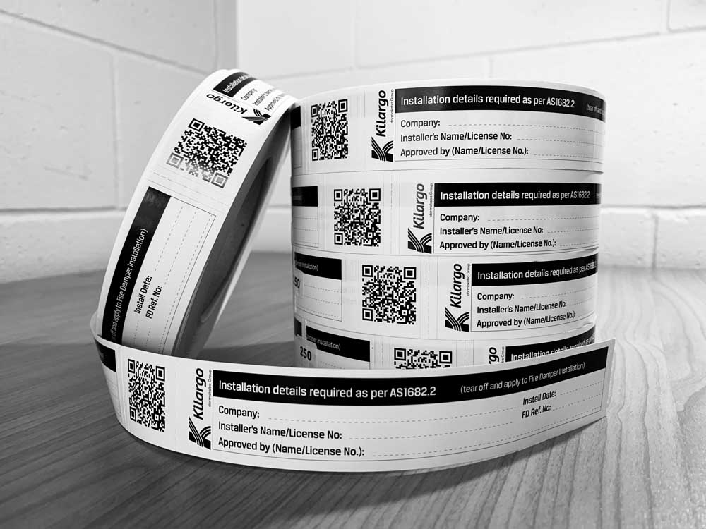 IFD Low-Loss fire dampers featuring fully compliant installer labels ...