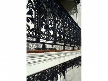 Iron lacework and aluminium lacework on heritage house verandahs ...