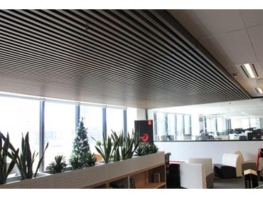 Kingwood composite timber ceiling installed at Adobe, Sydney office ...