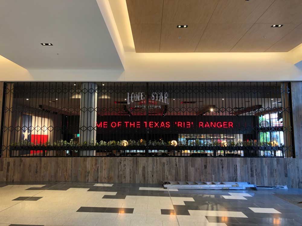 11-metre span retractable security gates installed at Lonestar Rib ...