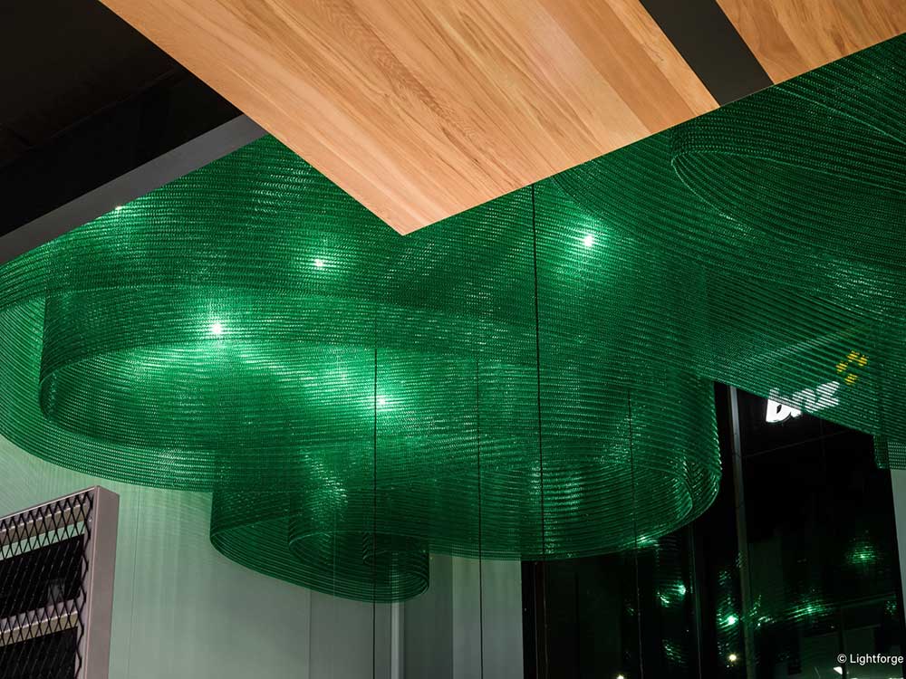 Ceiling feature with Kaynemaile architectural mesh turns heads at One ...