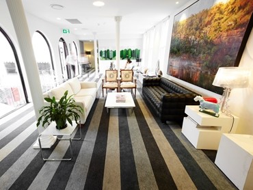 Ontera carpet tiles create classic interior for real estate office ...