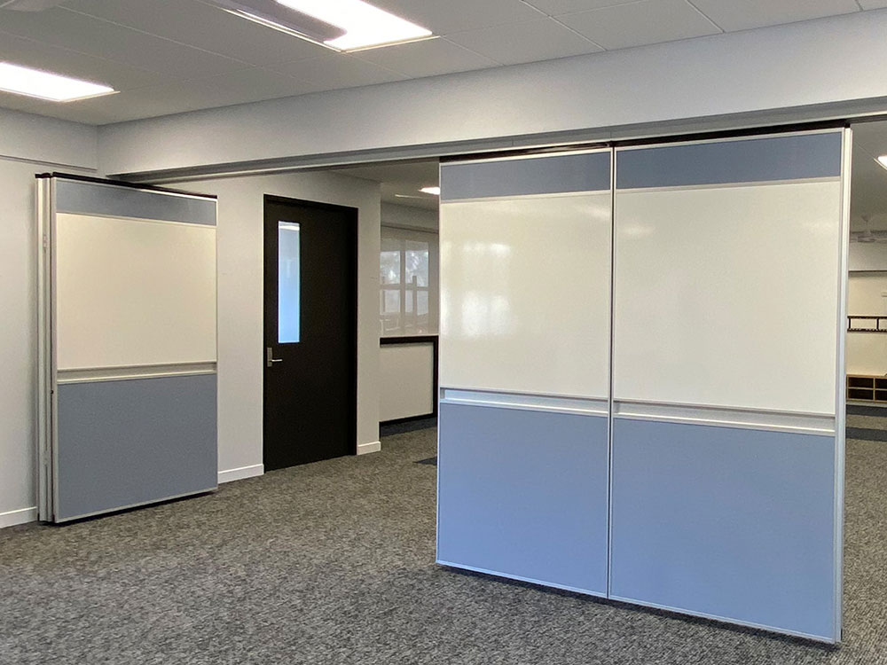 Centre stack operable walls create collaborative spaces at Park Ridge ...