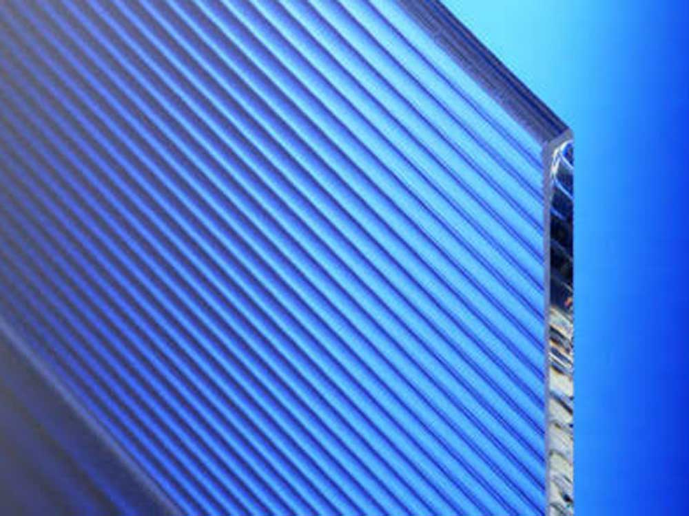 Decorative glass with fluted structure for distinctive interiors ...