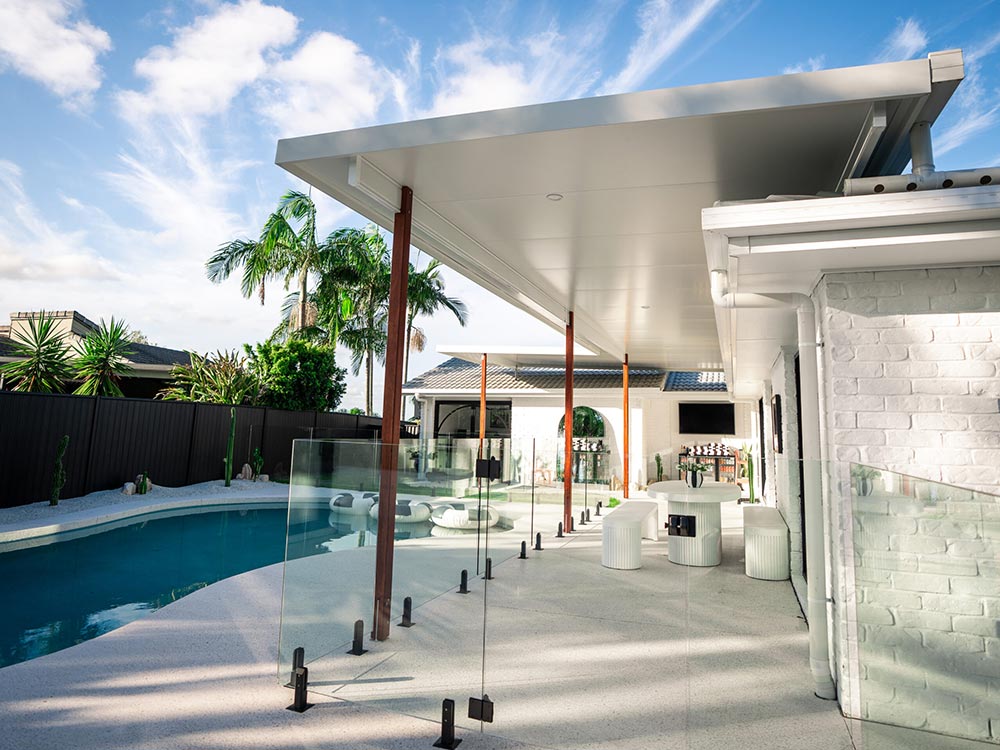 Flyover patio with Bondor’s SolarSpan insulated roofing panels ...