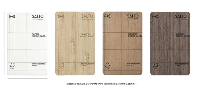 Smart and green access with SALTO’s guest key cards in paper and wood ...
