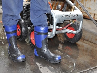 Safety boots by Australian Pump Industries designed for use with high ...
