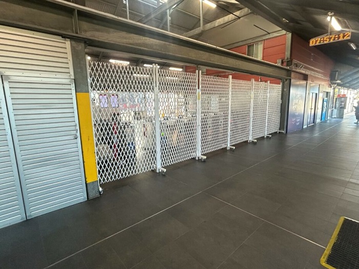 Retractable safety barriers for government transit hubs, transport ...