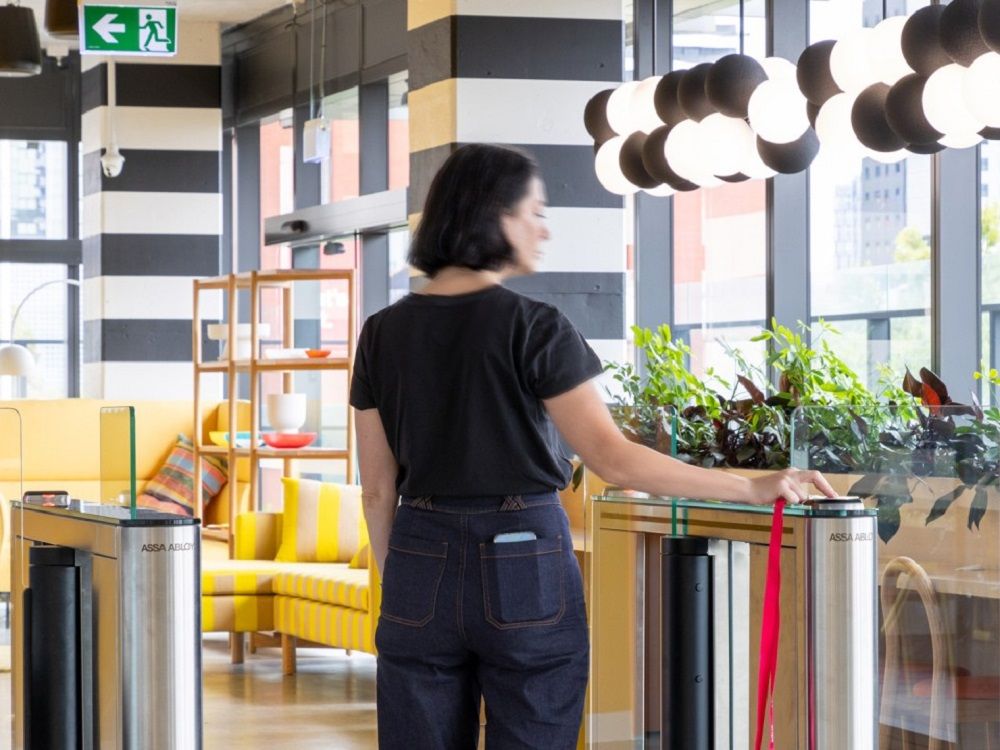 ASSA ABLOY SG100 speedgates secure kitchen entrance at Scape student ...