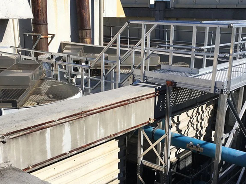 Kattsafe's elevated walkways provide easy access to rooftop equipment ...