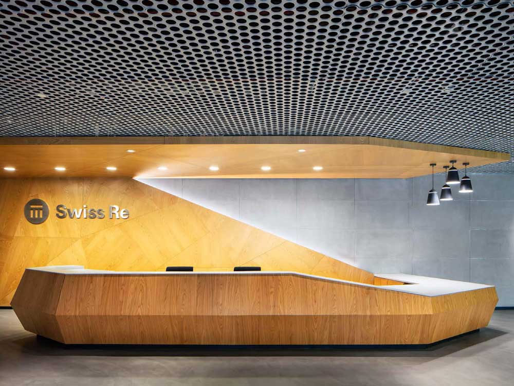 Stylish meeting spaces created with LOOP metal ceiling at Swiss ...