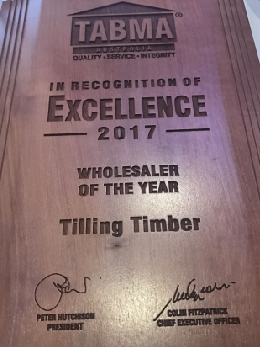 Tilling NSW wins TABMA Wholesaler of the Year 2017 | Architecture & Design