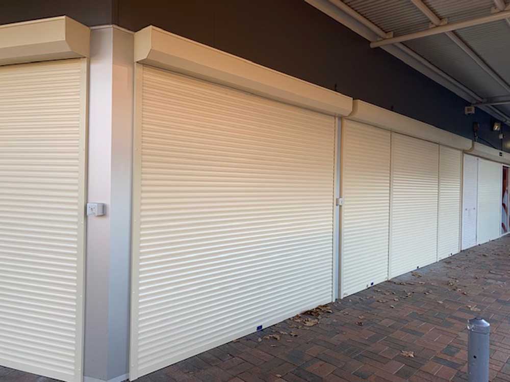 Commercial roller shutters with remote operation and sequential relay ...