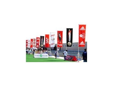 Telescopic Portable Flag Systems from Tornado Displays | Architecture ...