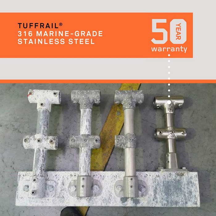 Moddex pre-engineered stainless steel handrails – guaranteed to last ...