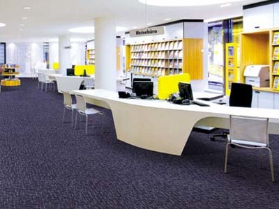 Cushion backed carpet tiles in the new City Tweed collection ...