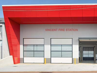 Dramatic facade on Perth fire station exterior captures attention ...