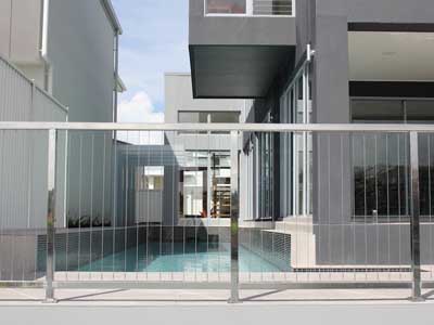 Wire balustrades on Mater Prize Home exterior combine safety with easy ...