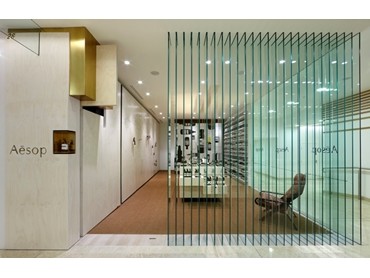 Viridian VFloat Clear vertical glass panels help compliment the senses ...