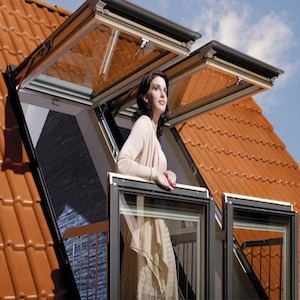 Convertible windows that transform into rooftop balconies ...
