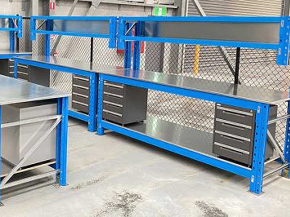 APC’s versatile work benches enhancing storage in warehouses ...