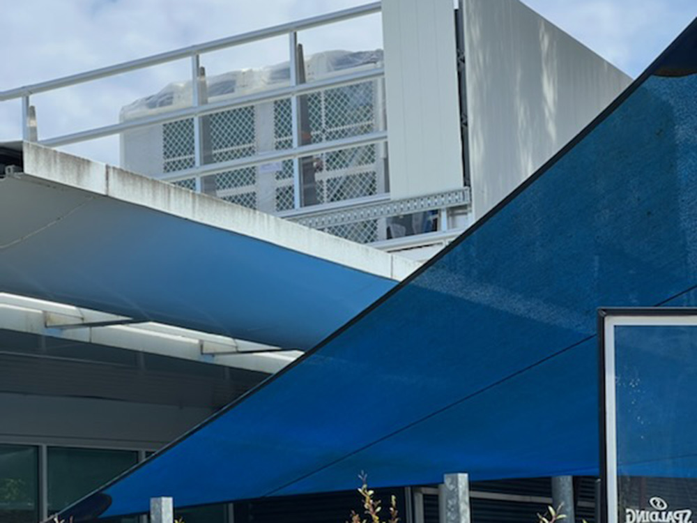 Acoustic+ screens provide noise and visual barrier on commercial ...