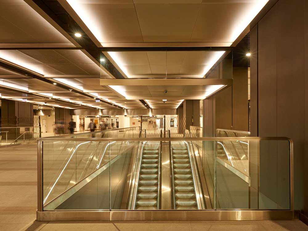 Stunning ceiling design at Wynyard Station Transit Hall | Architecture ...