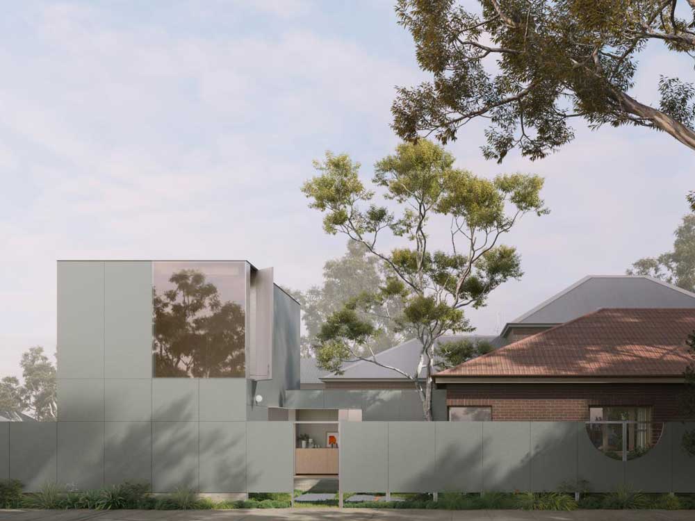 Hardie Fine Texture Cladding unifies home and garden in Corner House ...