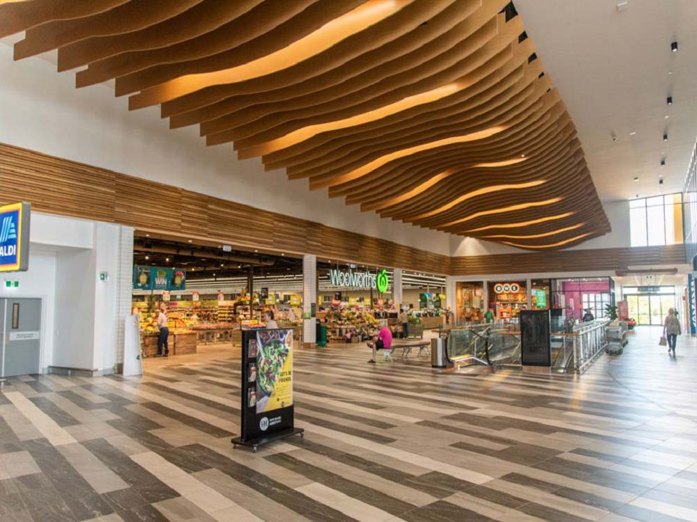 WAVE BLADES ceiling a dynamic feature in suburban marketplace ...
