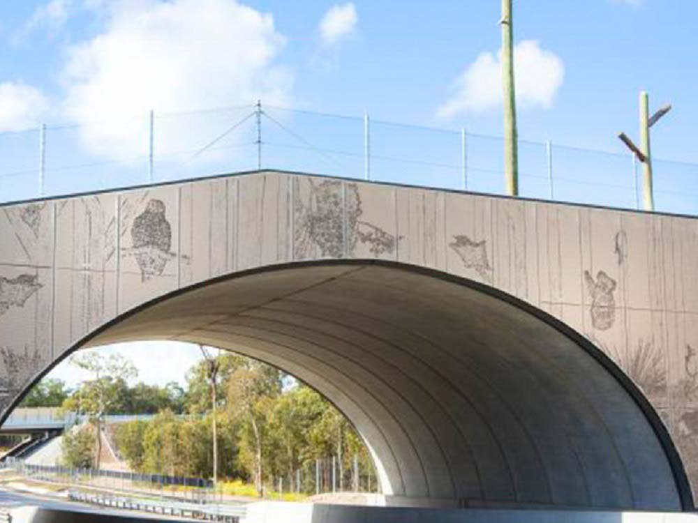 Perforated anti-throw screens fabricated for overpass bridges ...