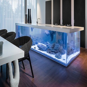 Modern kitchen island doubles as spectacular fish tank | Architecture ...