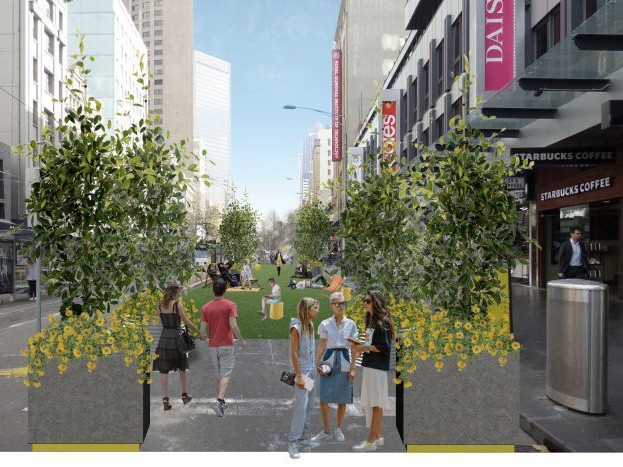 Pop-up park to be built along major Melbourne thoroughfare over summer ...