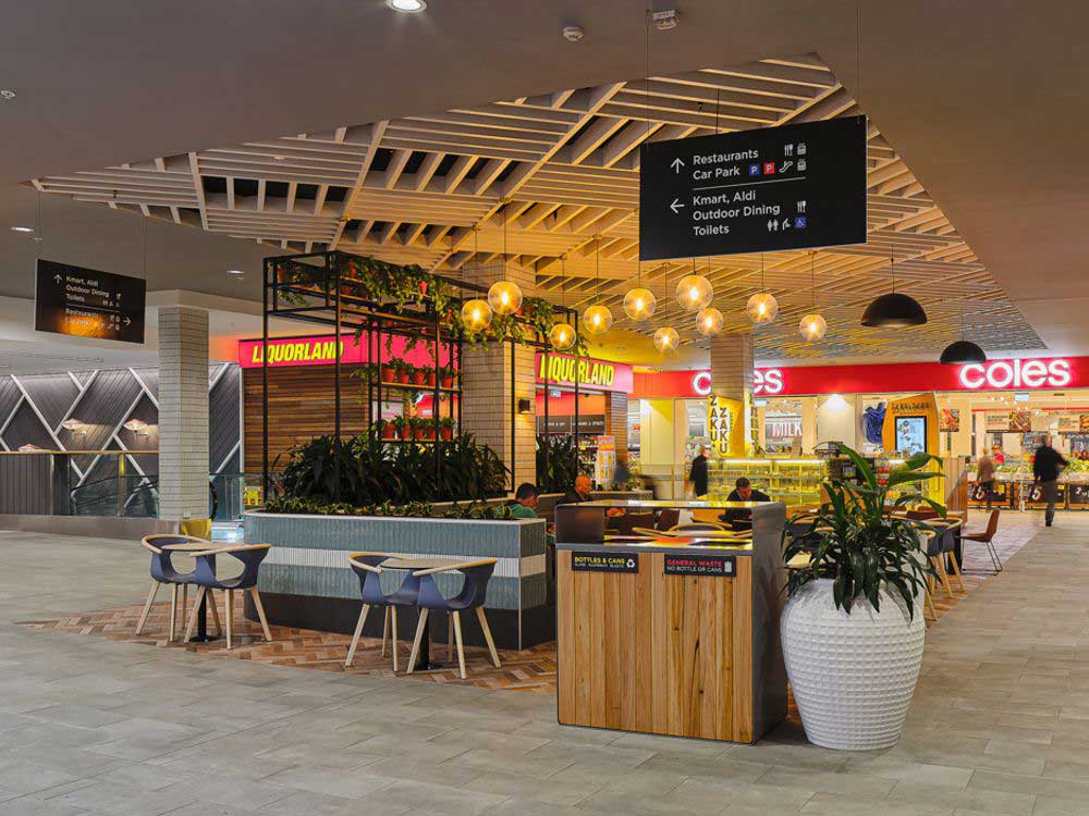 MAXI BEAM basket weave effect ceiling at North Rocks Shopping Centre ...